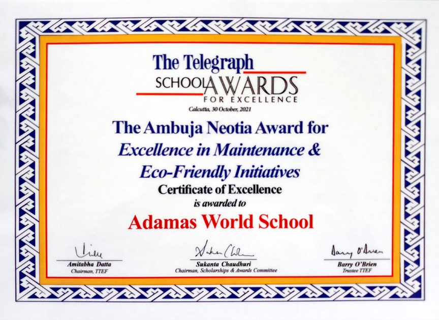 The Telegraph School Awards for Excellence 2021 - Adamas Worldschool