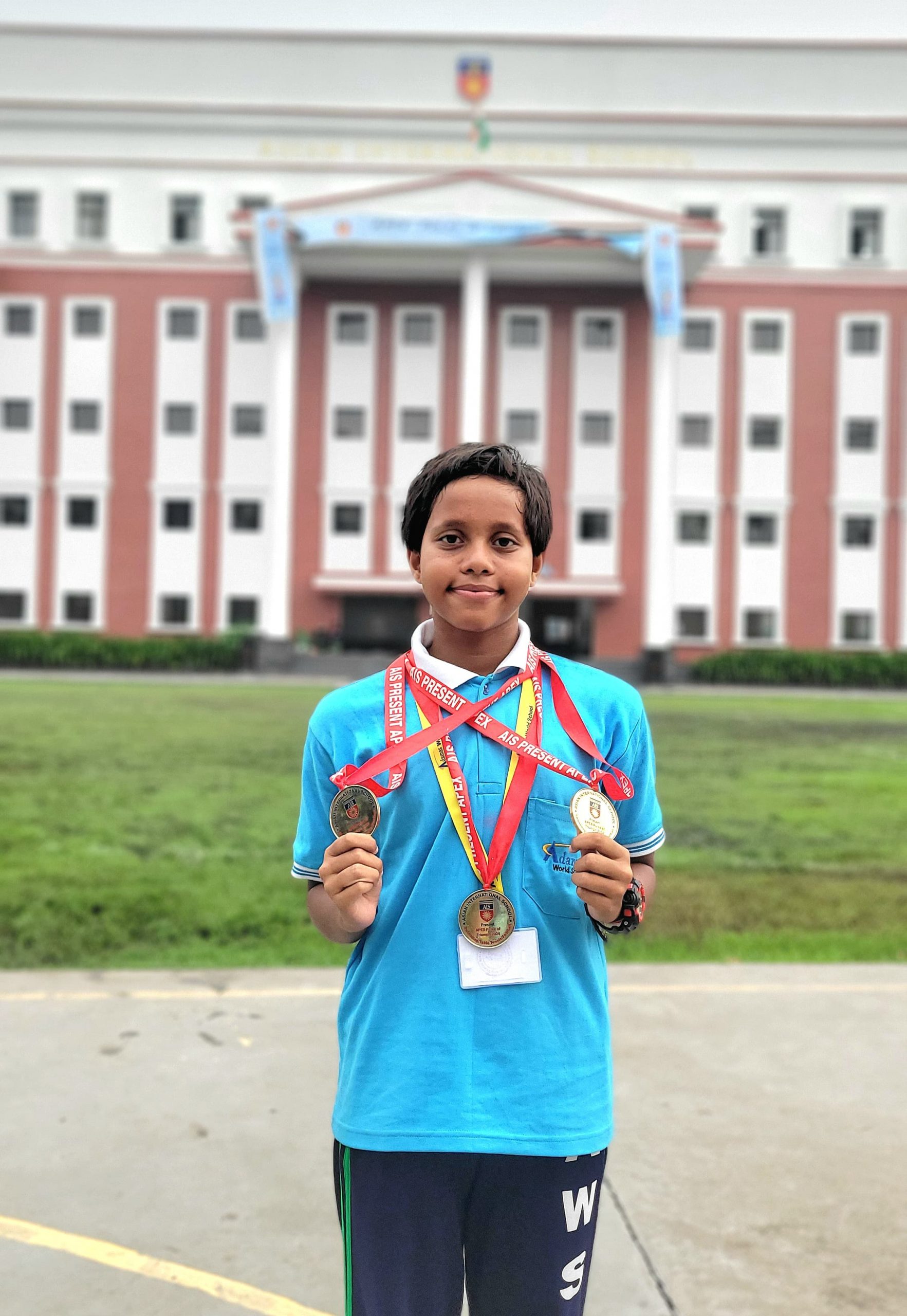 Adamas World School Shines in Swimming with three Gold at Apex 2024 ...
