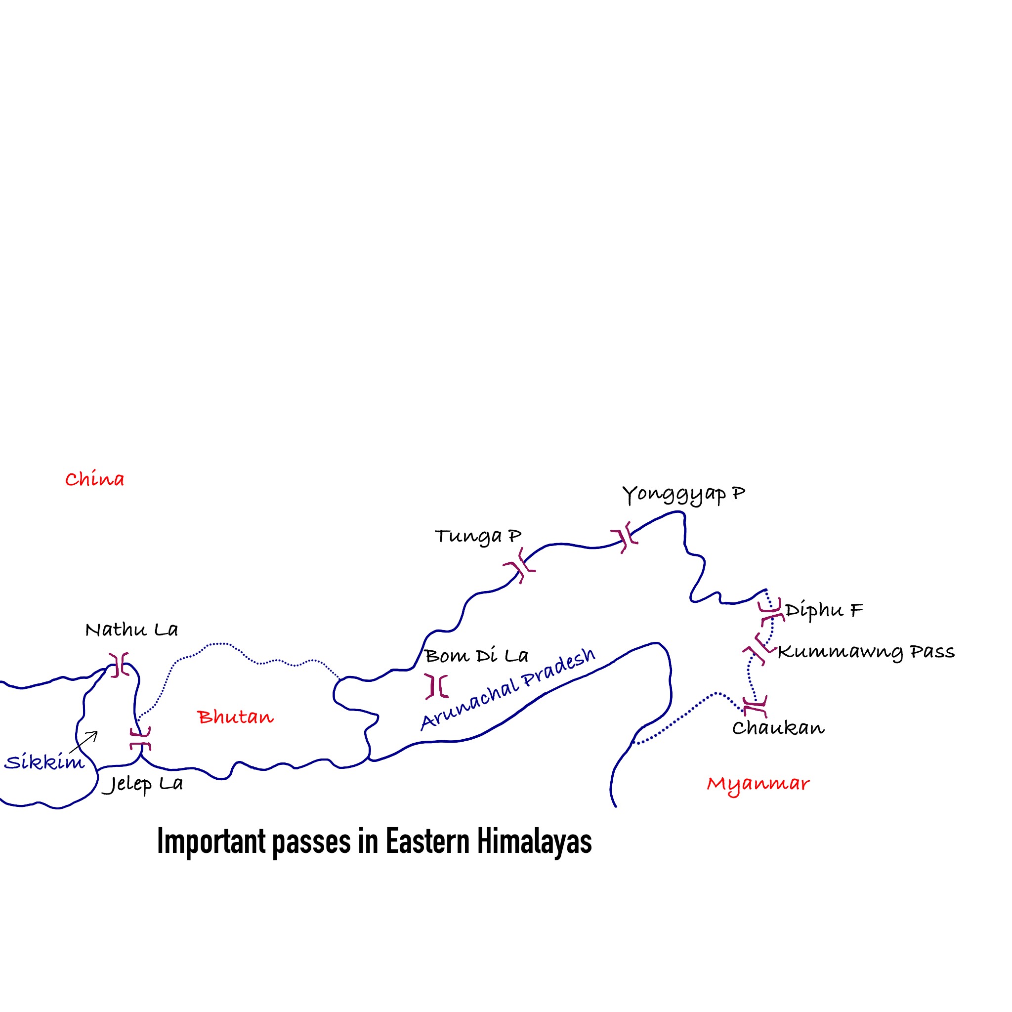 Important Mountain Passes In India, Map, State wise List