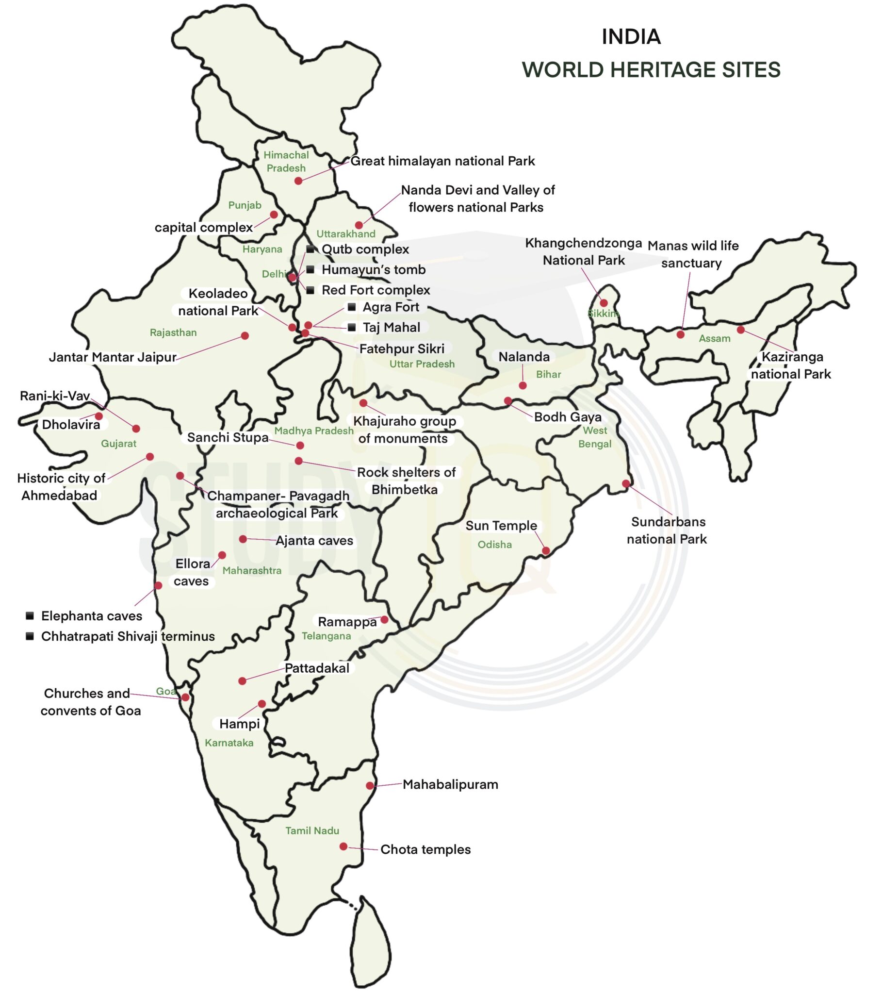 UNESCO World Heritage Sites of India List From 1985 to 2023