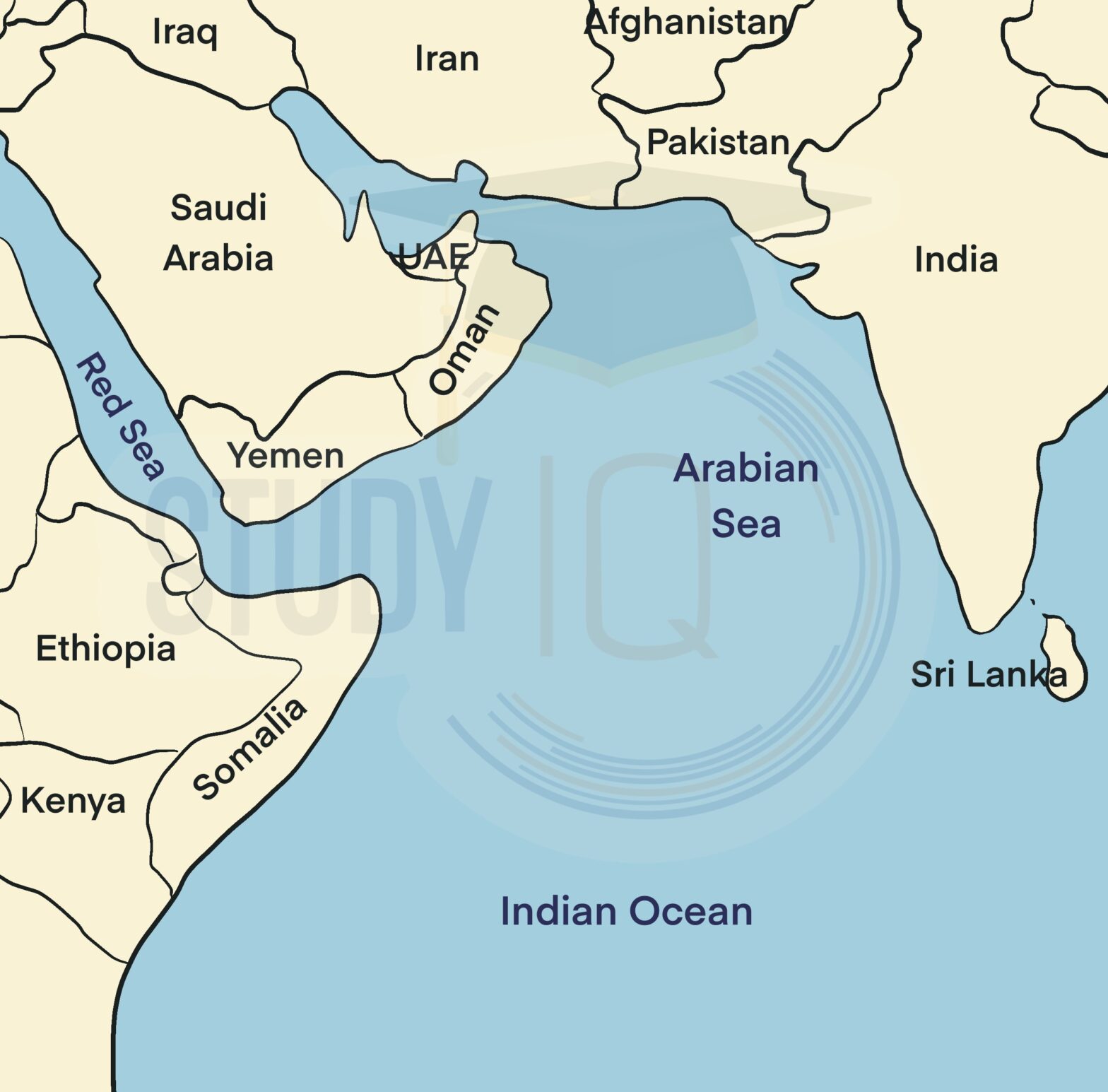 Arabian Sea Map Location Countries Significance Arabian Sea Map Location Countries Significance