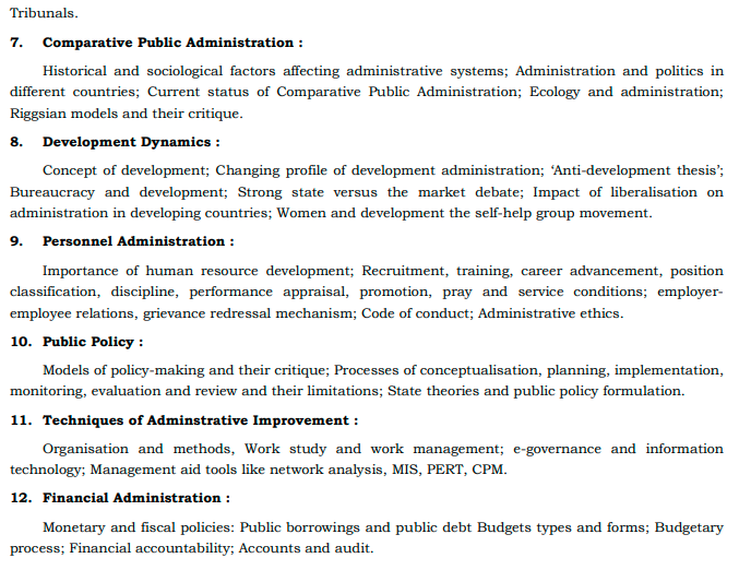 Upsc Public Administration Syllabus Paper 1 And 2 Download Pdf