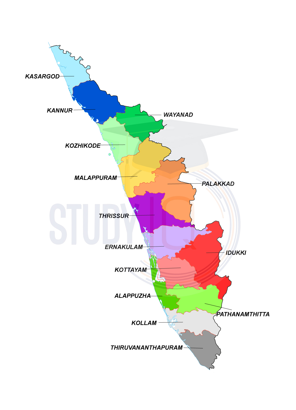 Districts of Kerala List & their Specialties, Map, Name, Area