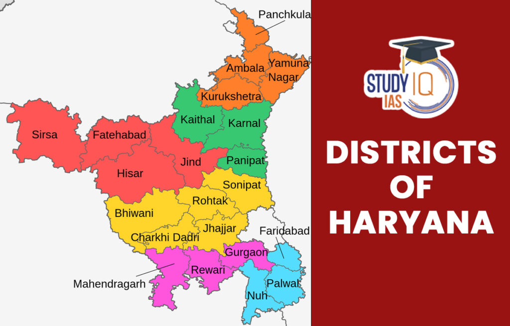 Districts of Haryana List & their Importance, Map, Name, Area