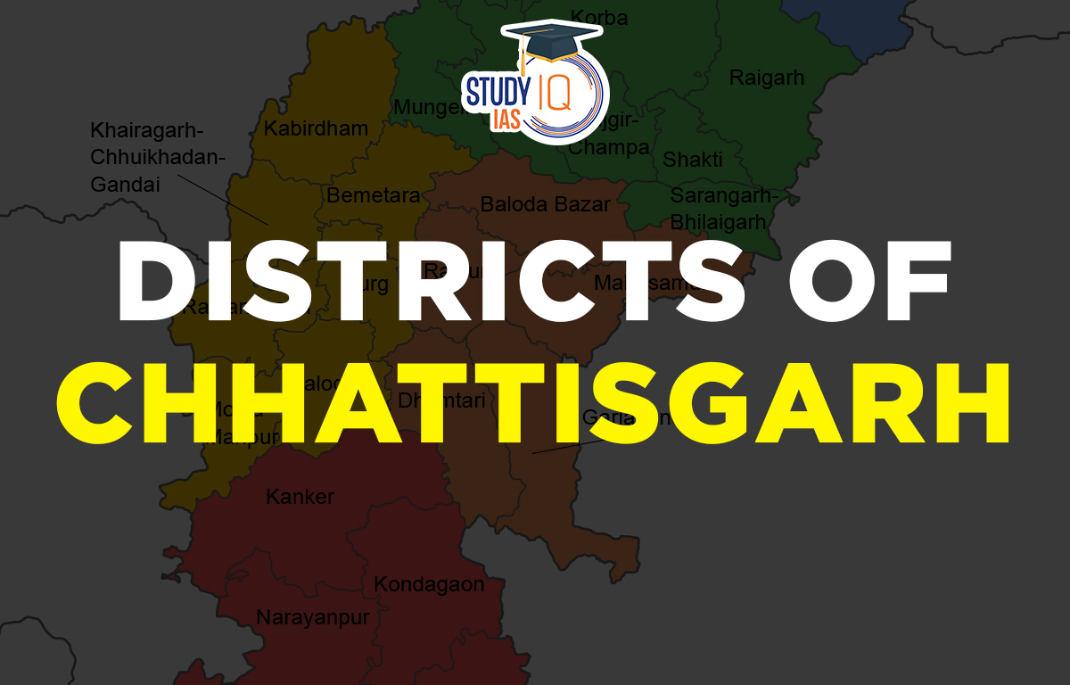 Districts Of Chhattisgarh List Their Importance Map Names