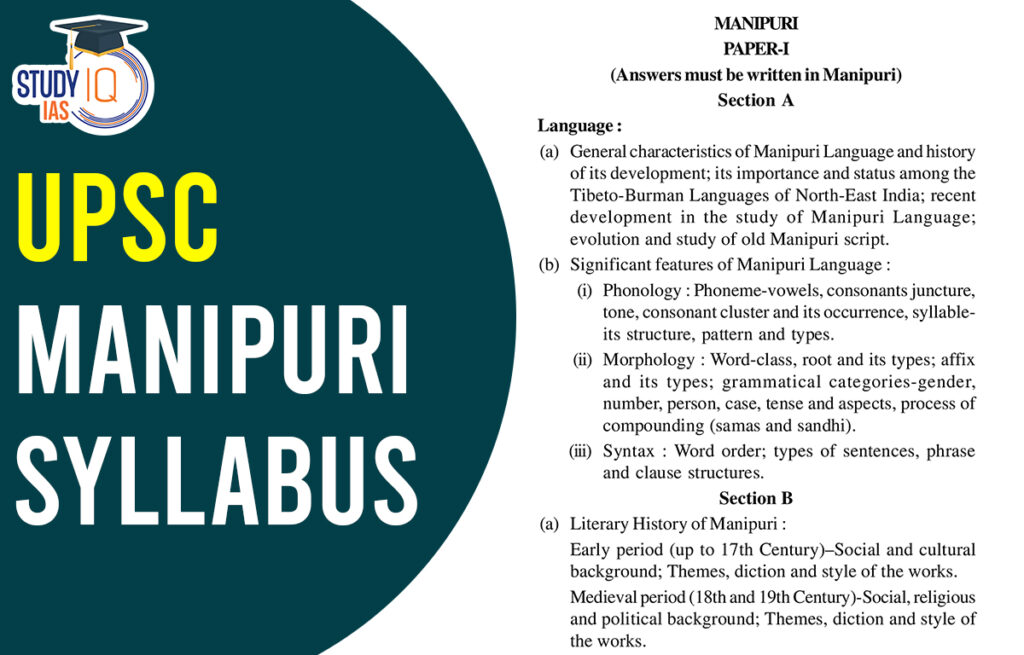 UPSC Manipuri Literature Syllabus For IAS Mains 2023, Download PDF