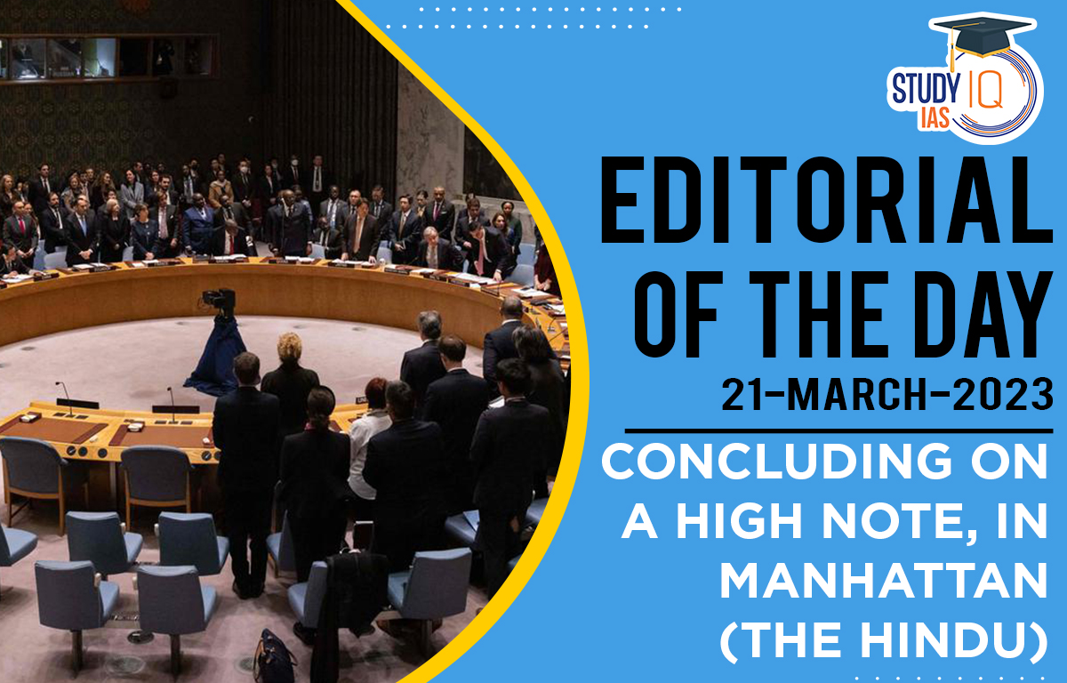 Concluding on a High Note, in Manhattan