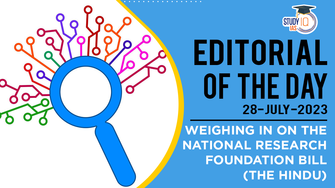 Weighing in on the National Research Foundation Bill