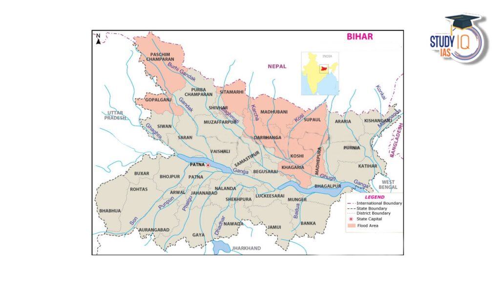 Drainage System of Bihar, List of Rivers, Lakes, Waterfalls