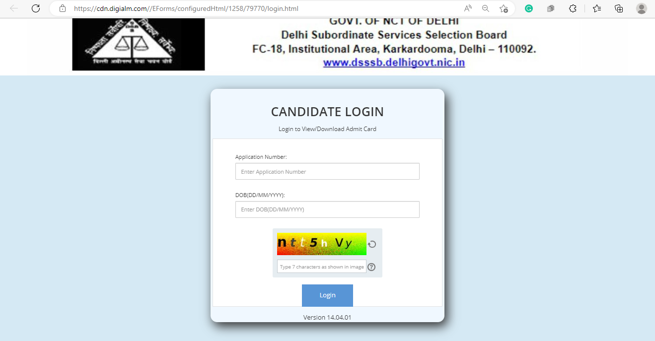 DSSSB AE Admit Card 2022 Out, Download DSSSB AE Civil and E&M Hall ...