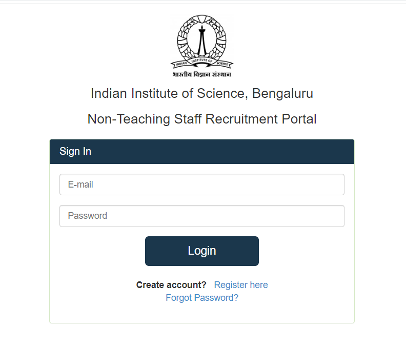 IISC Recruitment 2022