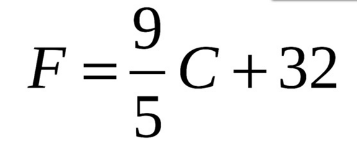 Temperature Unit Conversion, Degree Celsius to Fahrenheit
