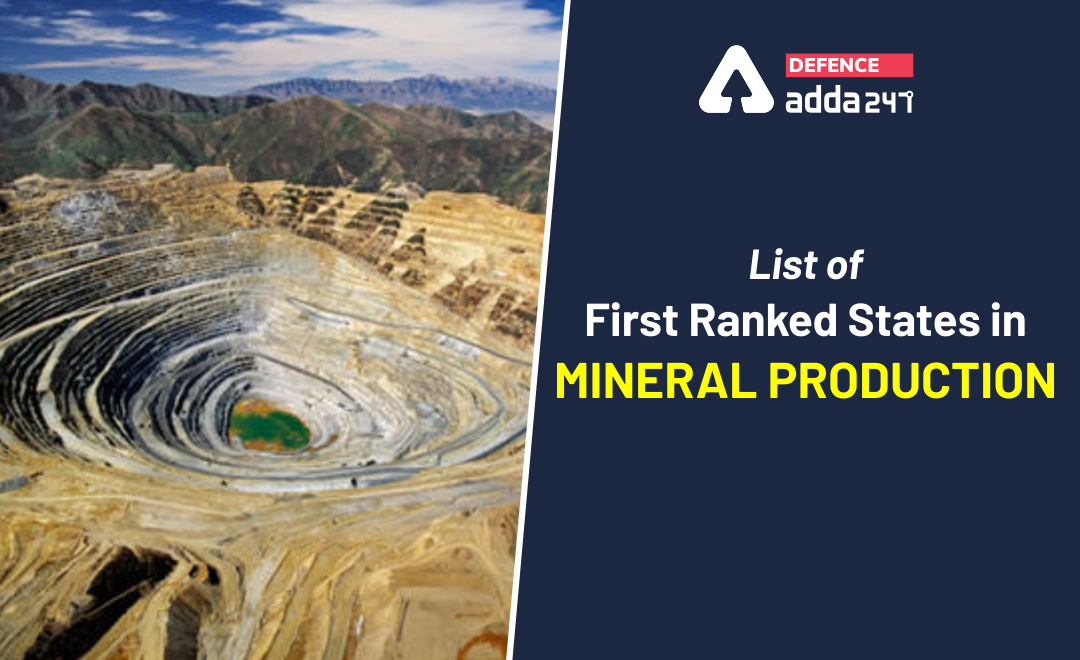 List Of Mineral Production In India State Wise