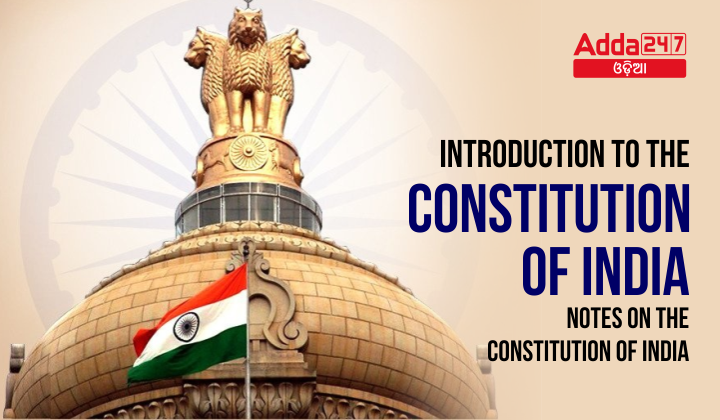 Introduction to the Constitution of India - Notes on the Constitution ...