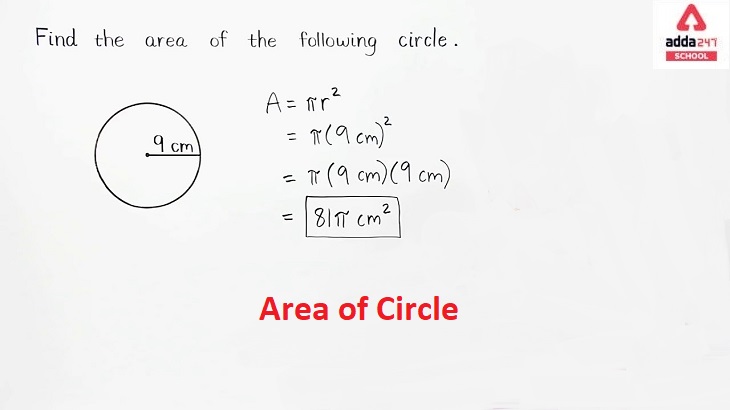 Area Of A Circle Formula With Radius And Diameter