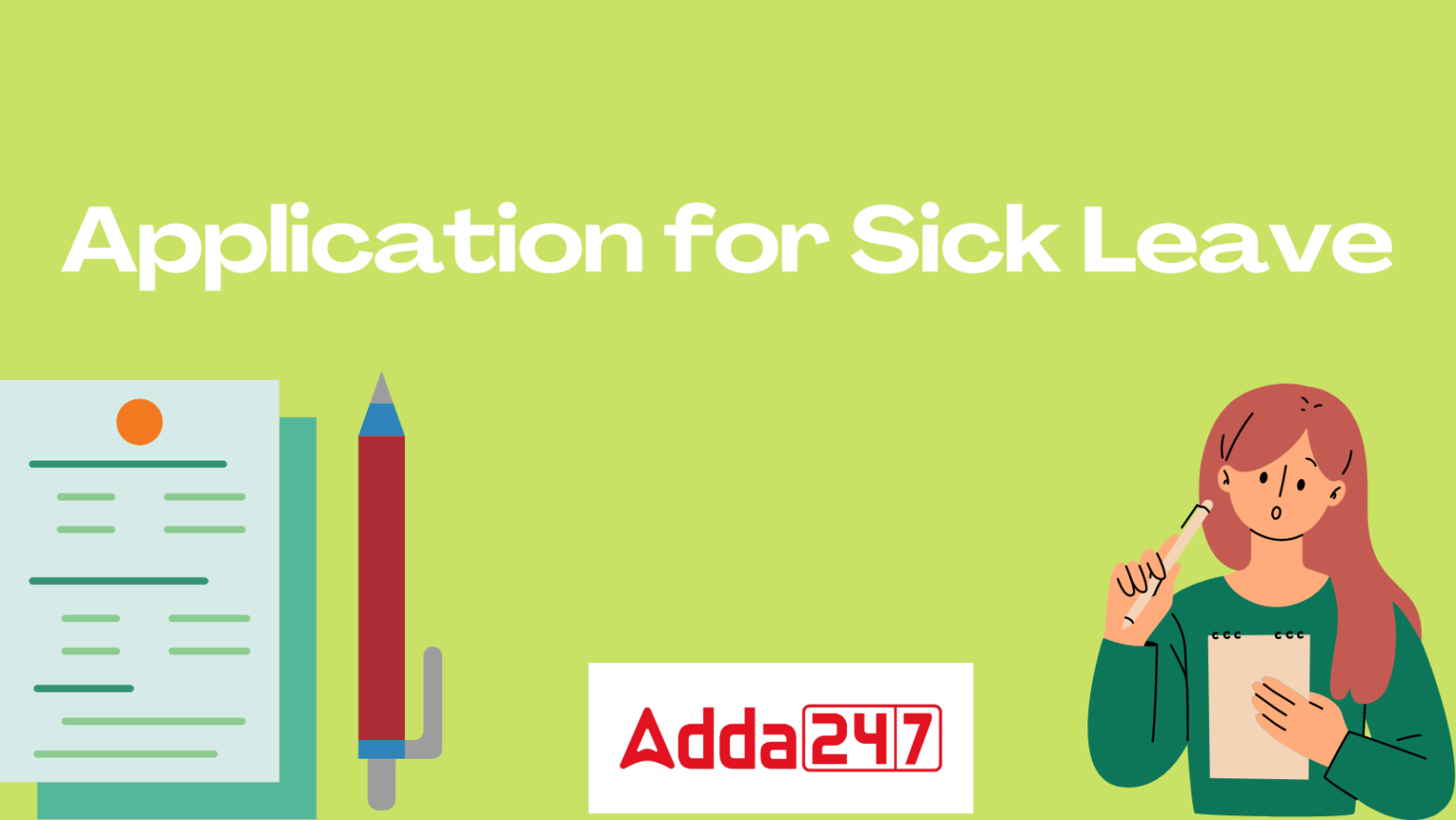 Application for Sick Leave for School and Office in English