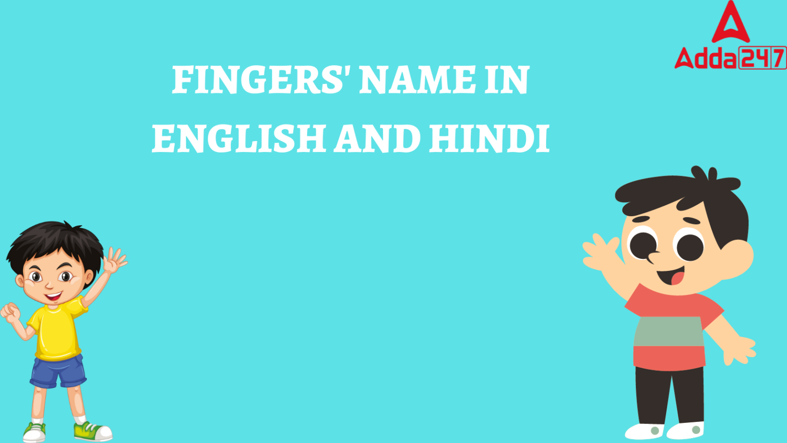All 5 Fingers Name in English & Hindi with picture
