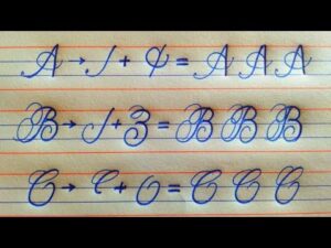 Cursive Writing A to Z, Capital and Small Letters