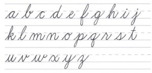 Cursive Writing A to Z, Capital and Small Letters