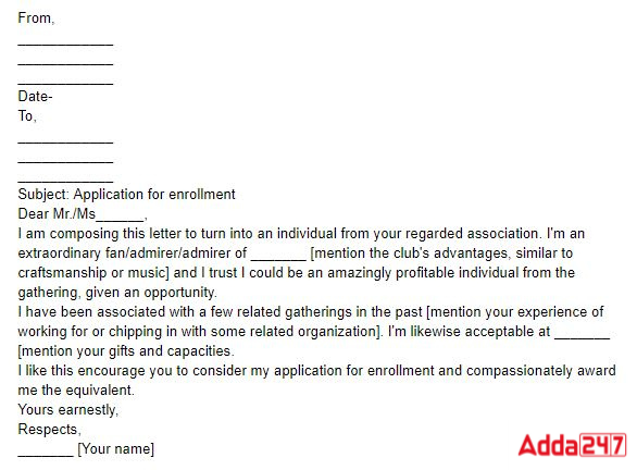 Application Writing Format and Examples