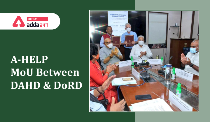 A-HELP: MoU between DoRD and DAHD