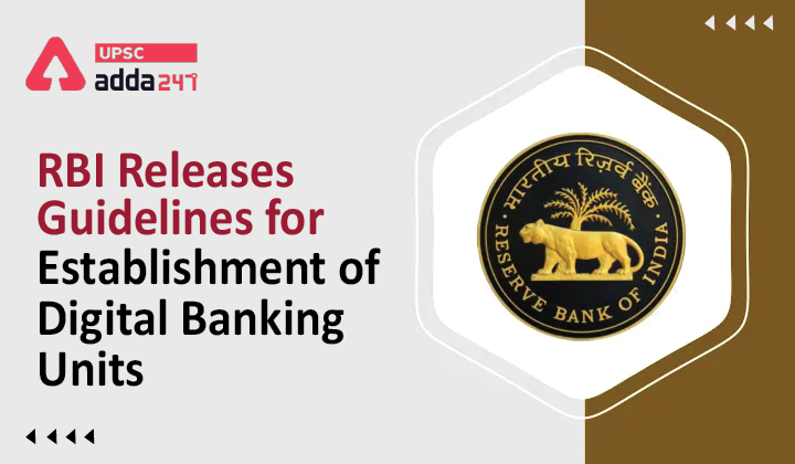 RBI Releases Guidelines for Establishment of Digital Banking Units