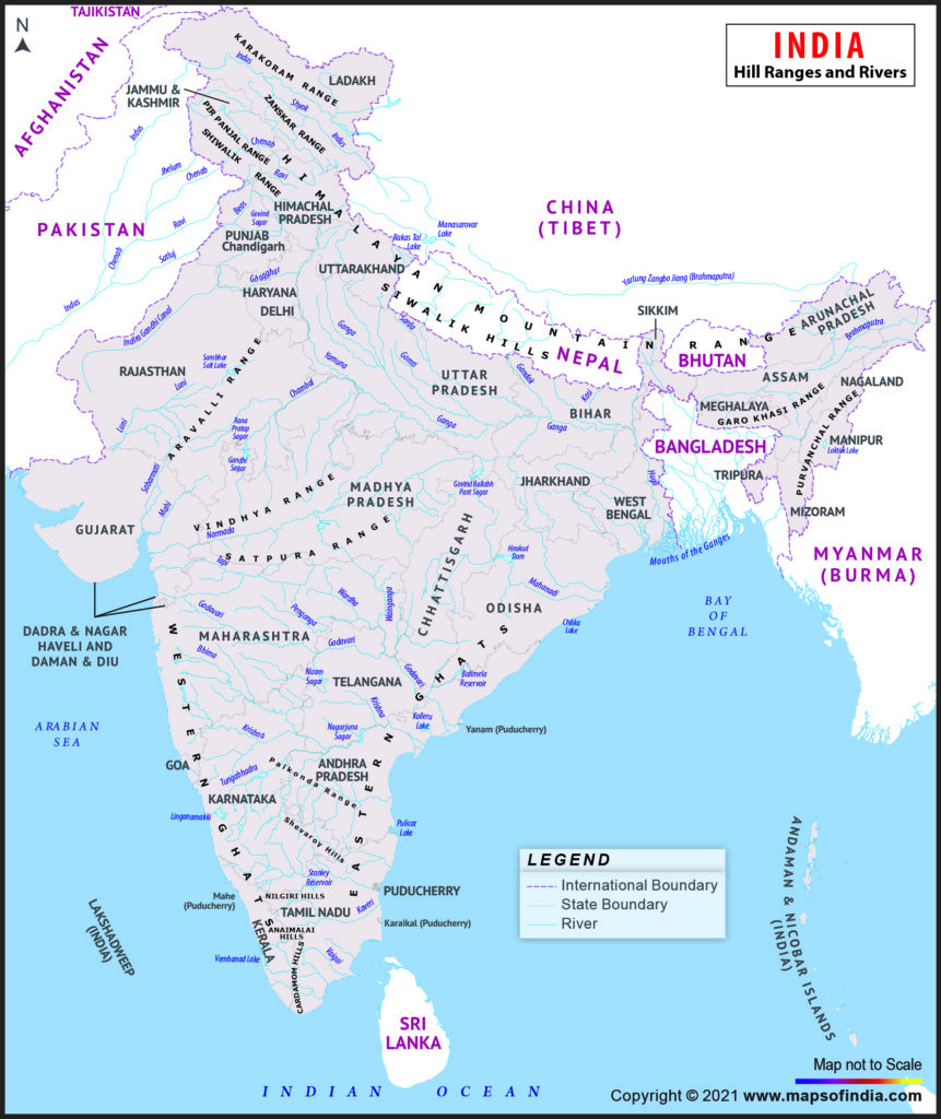 Highest Mountain Ranges in India