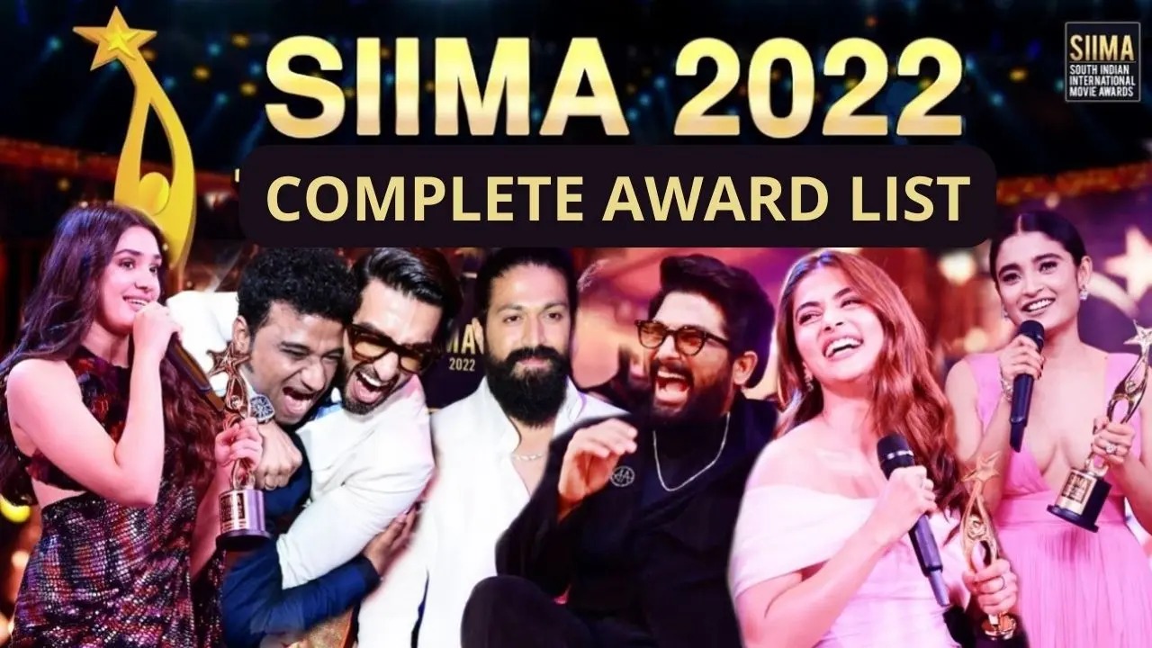 SIIMA Awards 2022: Check the complete list of winners