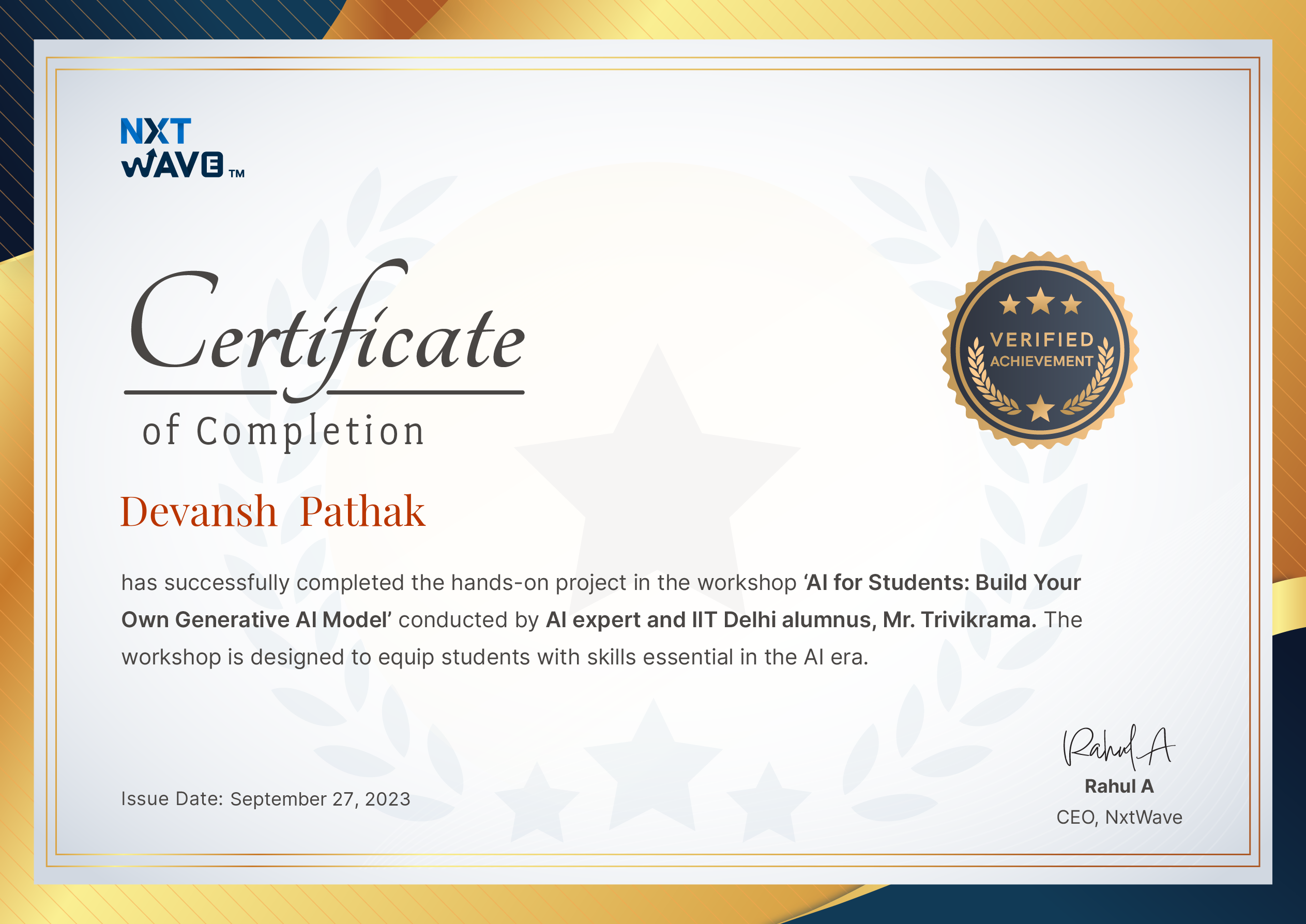 Devansh Pathak - STUDENT AT KASHI INSTITUTE OF TECHNOLOGY | LinkedIn