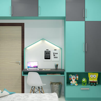 Kids Study Room With Bedroom Ideas For Your Home | Design Cafe