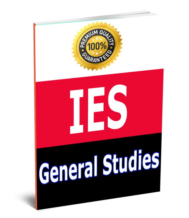 IES General Studies Book Study Material Notes for UPSC ESE