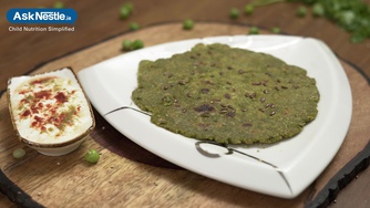 Bajra Pea Paratha With Ghee Recipe for Kids, Quick & Easy