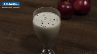 Apple Milkshake With Soy Milk And Sugar Recipe for Kids, Quick & Easy