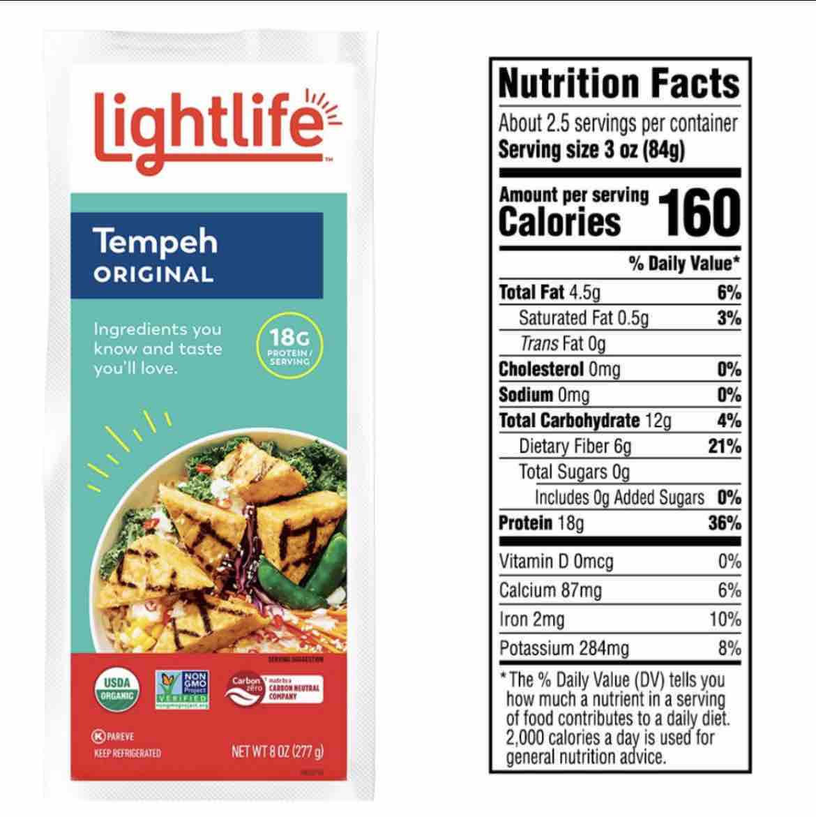 Tempeh lightlife Health And Nutrition Facts