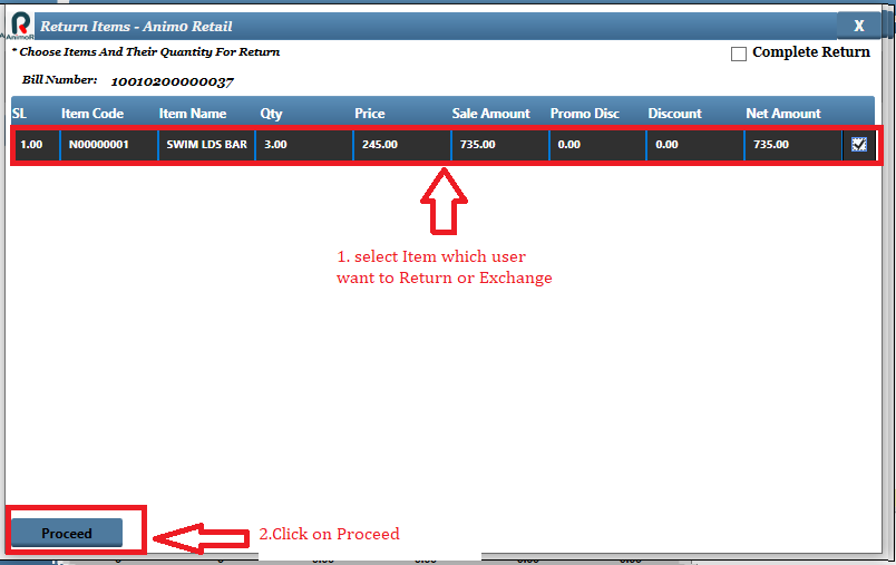 KB-0005 How to make a Return – Cash Refund – Animo RETAIL Knowledge Base