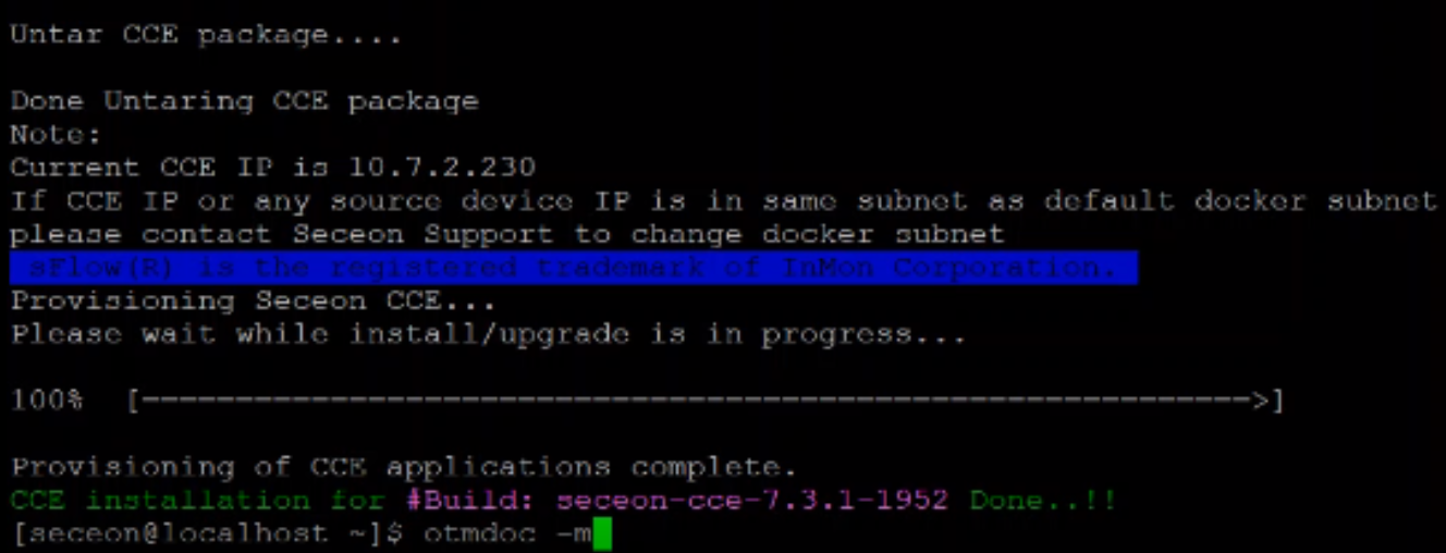 Seceon CCE Installation : Support Services