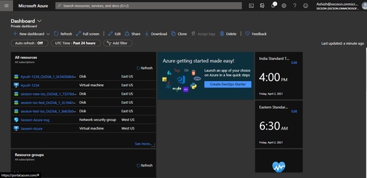 Installation and server setup on Azure Cloud : Support Services