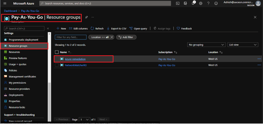 Azure NSG configuration for allow and Configure Remediation : Support ...