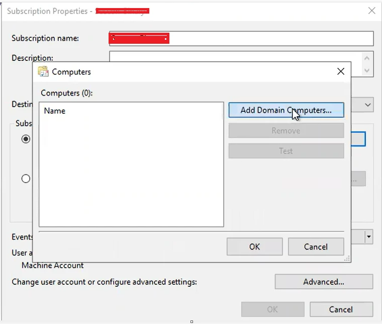 Event Collection at Windows Collector Server : Support Services