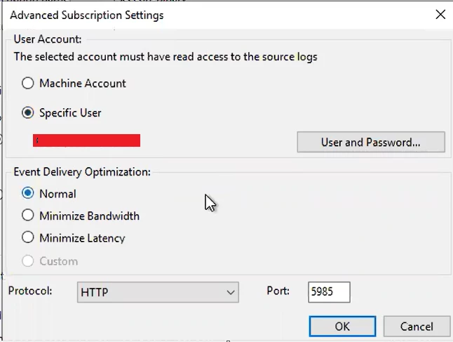 Event Collection at Windows Collector Server : Support Services