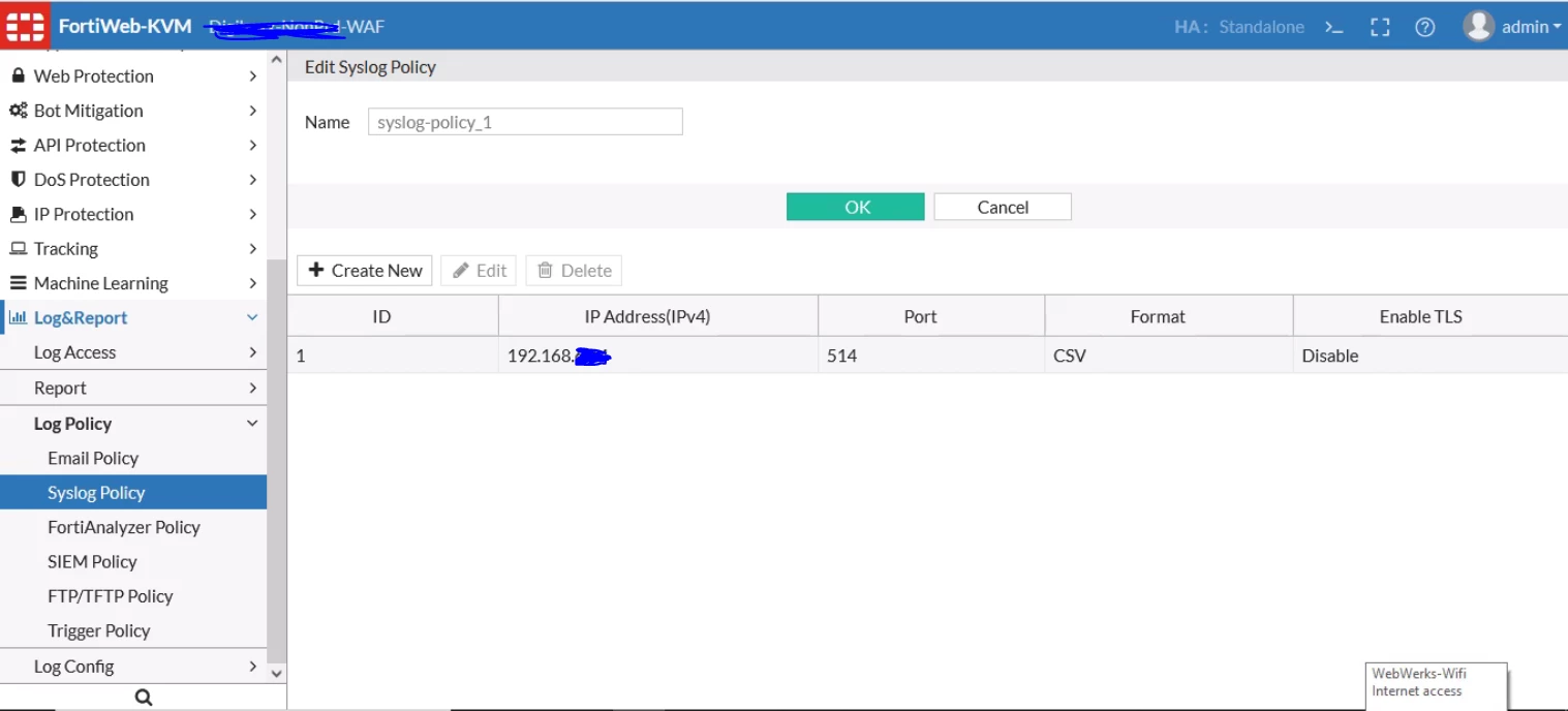 Device Integration: Fotiweb WAF : Support Services