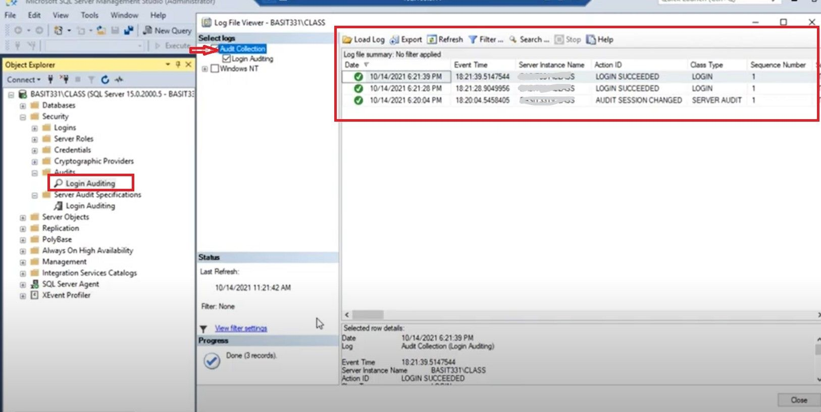 Microsoft SQL Server through NXLog : Support Services