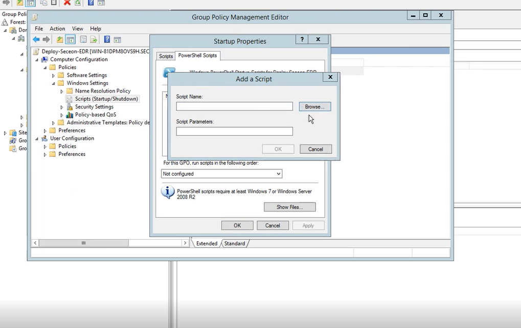 GPO EDR Installation : Support Services
