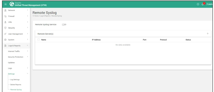 Seqrite Firewall Remote Syslog Configuration : Support Services