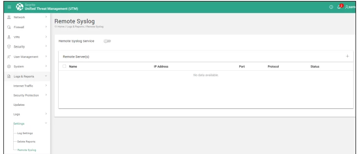 Seqrite Firewall Remote Syslog Configuration : Support Services