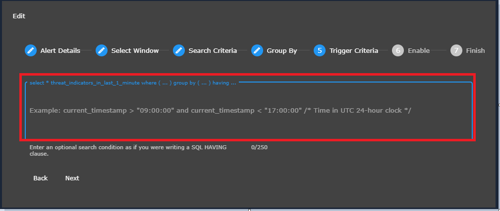 User Defined Alert Creation (UDA) Guide : Support Services