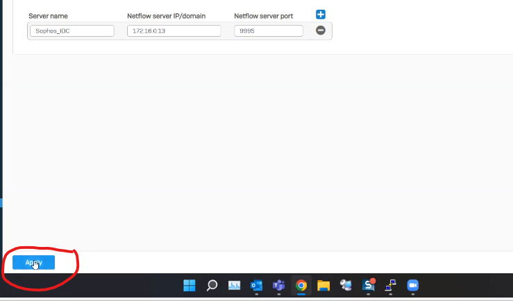 Configure Syslogs and Netflow from the Sophos firewall : Support Services