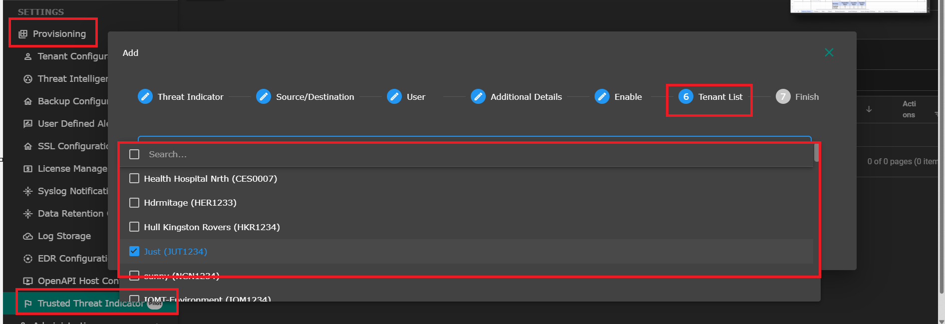 How to Create Trusted Threat Indicator (TTI) : Support Services