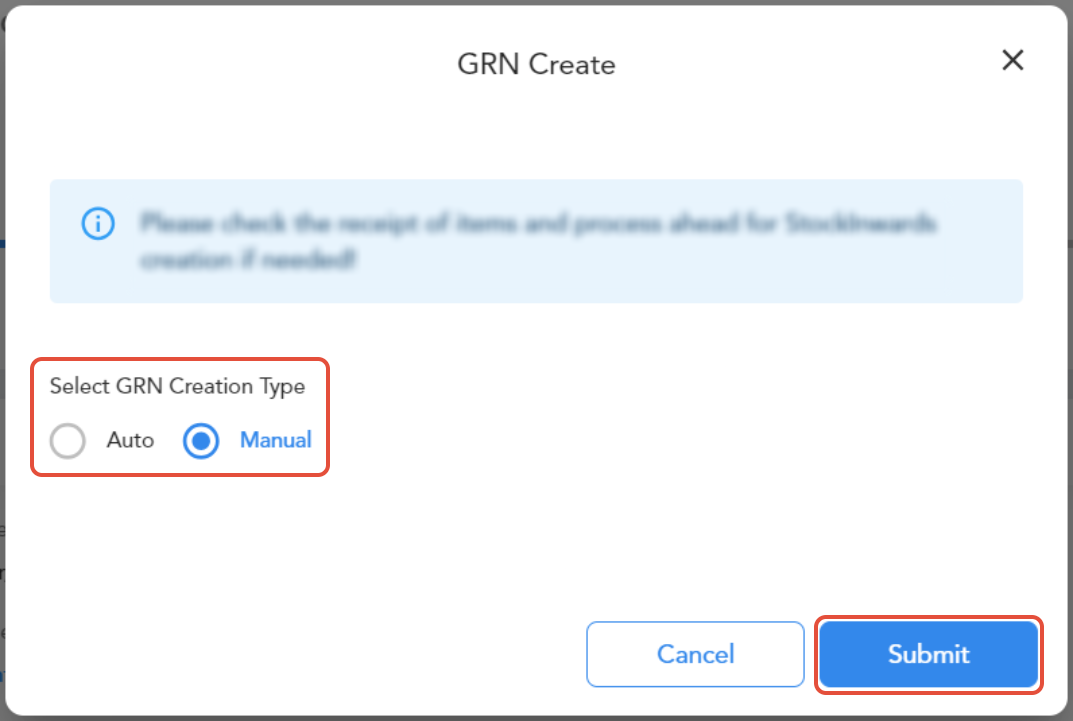 GRN Creation and Tracking - Customer Side : Aerchain.io