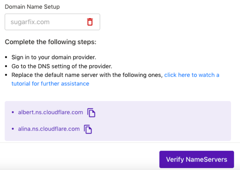 Set up a Custom Domain Name on Exly : Exly